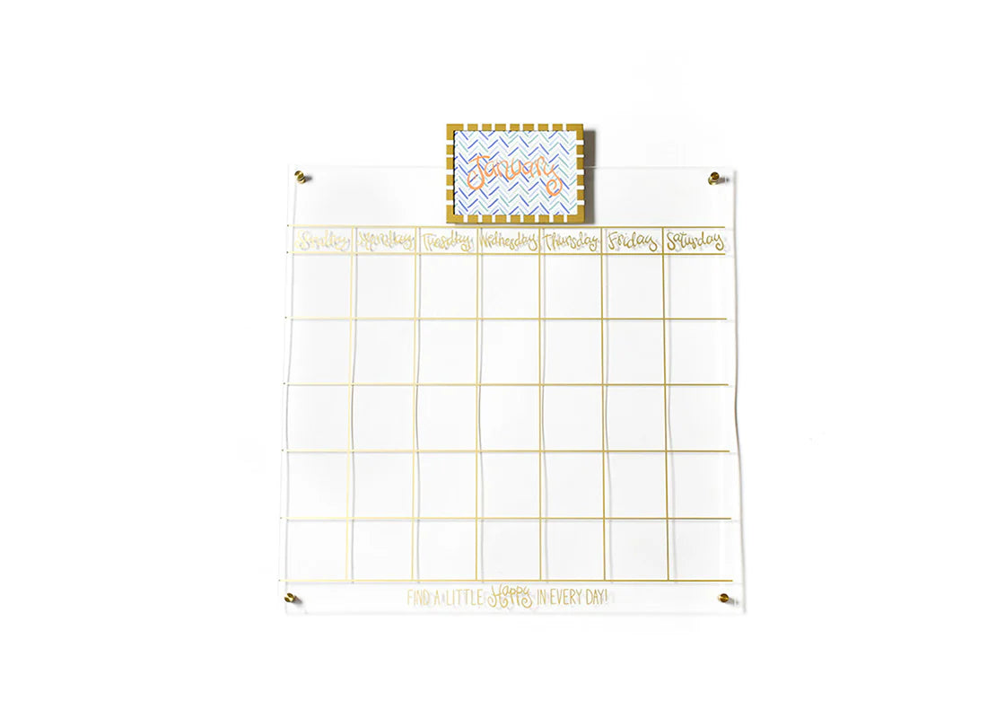 Happy Everything Big Acrylic 24in Wall Calendar with Frame Attachment ...